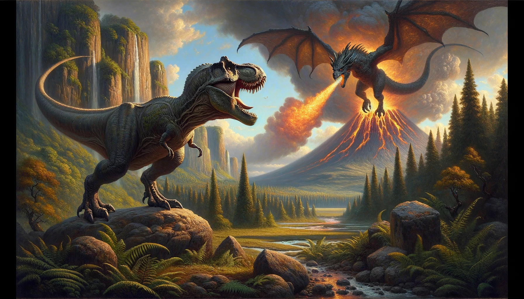 Fan Fiction: Dragon vs. T-Rex – The Ultimate Showdown